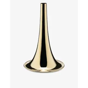 ALESSI Trumpet Small Brass Vase 24.9cm - Gold