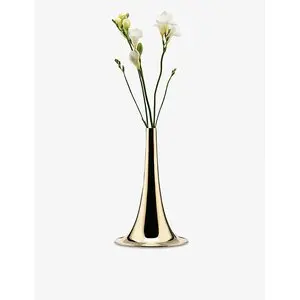 ALESSI Trumpet Small Brass Vase 24.9cm