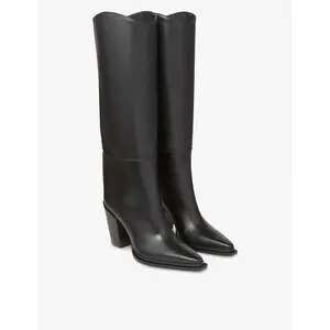 JIMMY CHOO Cece Leather Heeled Knee-high Boots - Black