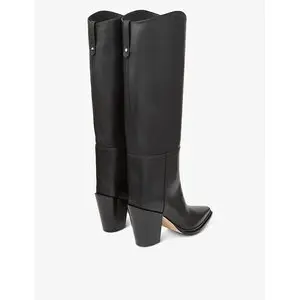 JIMMY CHOO Cece Leather Heeled Knee-high Boots - Black