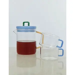 HAY Brew Contrast-handle Glass Pot