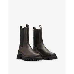 ALLSAINTS Hallie Chunky-sole Leather Ankle Boots - Brown
