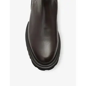 ALLSAINTS Hallie Chunky-sole Leather Ankle Boots - Brown