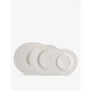 VILLEROY & BOCH Manufacture Rock Blanc Porcelain Plates Set Of Six - One-color
