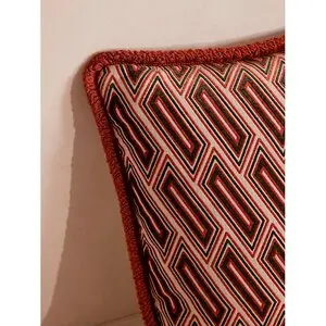 SOHO HOME Vende Geometric-pattern Woven Cushion 50cm X 50cm - One-color