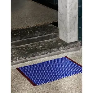 HAY Two-tone Weave Jute Door Mat - Royal Blue