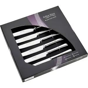 ARTHUR PRICE Willow Set Of 6 Stainless Steel Steak Knives