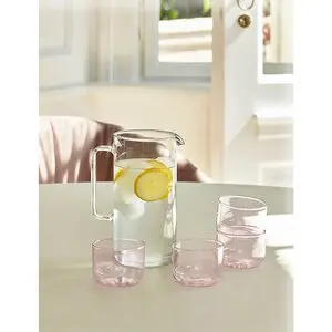 HAY Borosilicate Large Square-handle Glass Jug 23cm