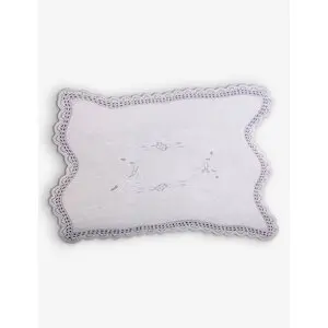 SELETTI Acid Flower E Embroidered-design Cork Table Mat 53.6cm - One-color
