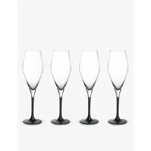 VILLEROY & BOCH Manufacture Rock Champagne Flute Glasses Set Of Four - One-color