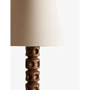 SOHO HOME Francesca Indented-dot Wooden Table Lamp 65cm
