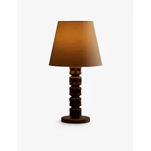 SOHO HOME Francesca Indented-dot Wooden Table Lamp 65cm