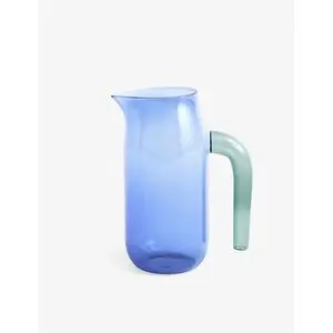HAY Jochen Holz Glass Jug - Blue