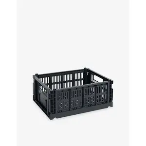 HAY Stackable Medium Crate - Charcoal