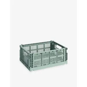 HAY Stackable Medium Crate Sage Green