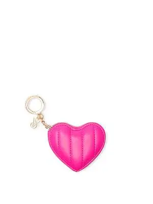 Victoria's Secret Heart Pouch Keychain Pink