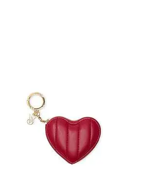 Victoria's Secret Heart Pouch Keychain Red