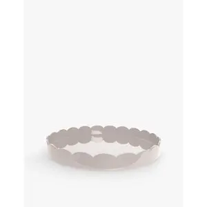 ADDISON ROSS LONDON Scallop Lacquered Tray 50cm - Grey