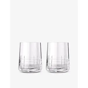 Christofle Graphik Crystal-glass Water Goblets Set Of Two - One-color