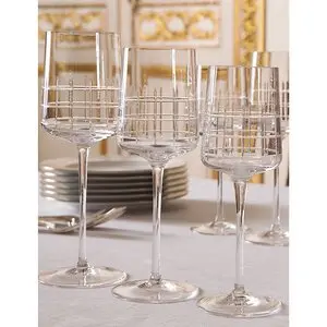 Christofle Graphik Crystal-glass Water Glasses Set Of Two - One-color