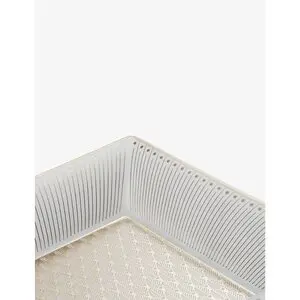 Christofle Malmaison Platinum-trim Porcelain Trinket Box 20cm