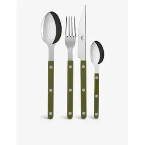 SABRE Bistrot Stainless-steel Cutlery Set Of 24 - Green Fern