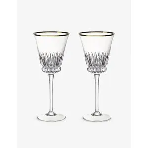 VILLEROY & BOCH Grand Royal Gold Crystal-glass White Wine Glasses Set Of 2 - One-color