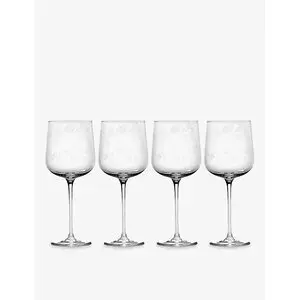 SERAX X Marni Midnight Flowers Red Wine Glasses Set Of Four - Transparent