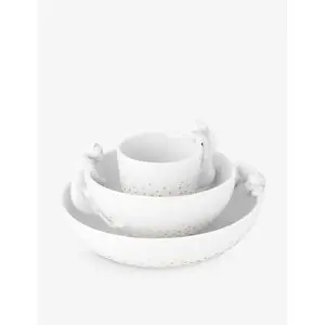 CARTIER Baby Panthère 3-piece Porcelain Crockery Set - White