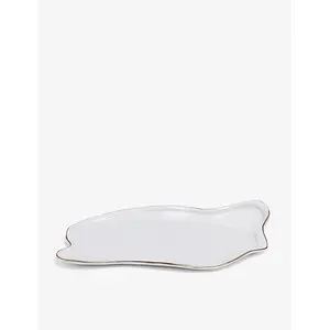 SELETTI Meltdown Irregular-shape Porcelain Tray 43.5cm - One-color