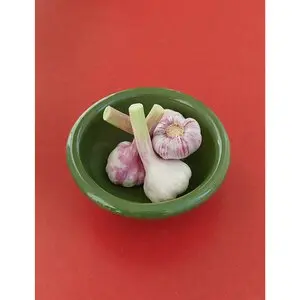 HAY Barro Small Striped Terracotta Salad Bowl Cm - Green