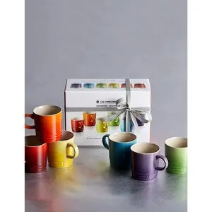 LE CREUSET Rainbow Espresso Mug Stoneware Espresso Mugs Set Of Six