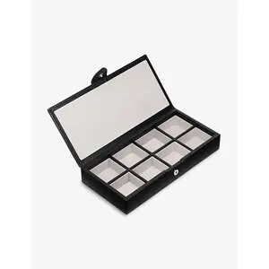 Smythson Panama Leather Cufflinks Box