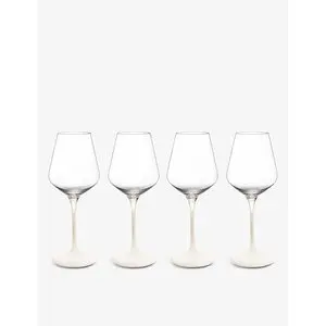VILLEROY & BOCH Manufacture Rock Blanc Crystal White Wine Globlet Set Of Four One-color