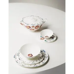 SERAX X Marni Midnight Flowers Flower-motif Bone-china Plate 28cm Set Of Two - One-color