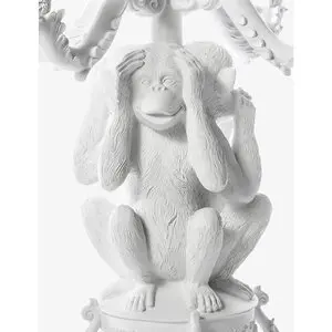 SELETTI Giant Burlesque 3-monkeys Polyresin Candelabra 60cm