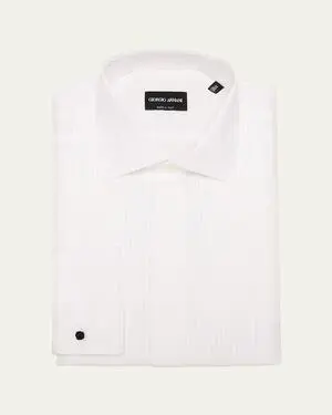 Giorgio Armani Formal Bib Dress Shirt - White