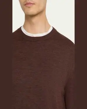 Massimo Alba Mouline Wool Crewneck Sweater