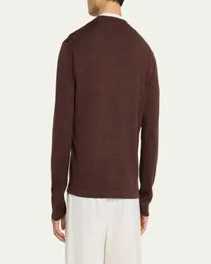 Massimo Alba Mouline Wool Crewneck Sweater