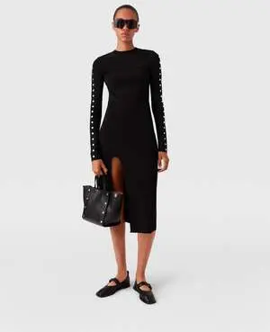 Stella McCartney Long-sleeve Leg Slit Midi Dress