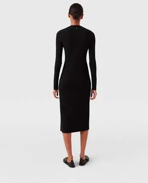 Stella McCartney Long-sleeve Leg Slit Midi Dress