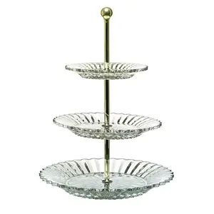 THE MARTHA, BY BACCARAT Mille Nuits 3 Level Pastry Stand - No Color