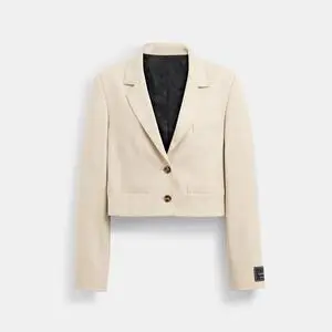 COACH Cropped Blazer - Khaki