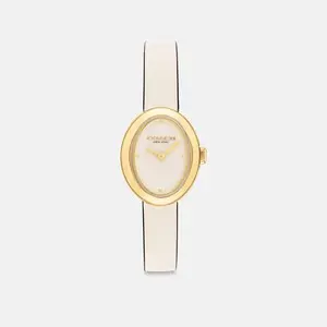 COACH Sammy 22mm Watch With Leather Strap - Chalk