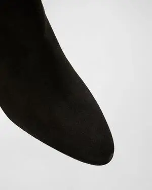 Manolo Blahnik Rosie Suede Booties - Black