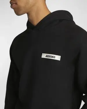 Jacquemus Grosgrain Logo Hoodie - Black
