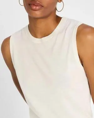 Theory Regal Sleeveless Top - Ivory
