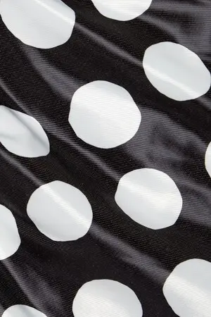 Christopher John Rogers Striped Polkadot Satintwill Maxi Dress