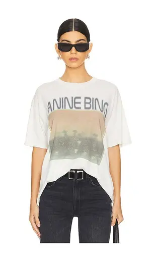 ANINE BING Cade Mushrooms Tee In White - Off White