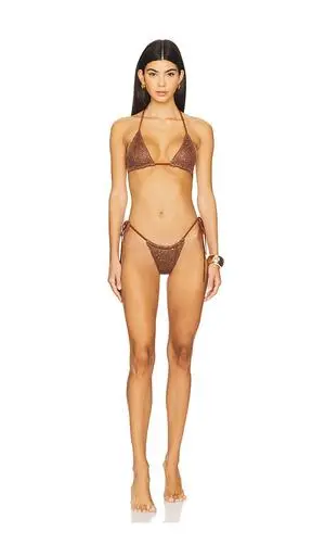 ASTA RESORT Lio Bikini Bottom - Coco Sequin